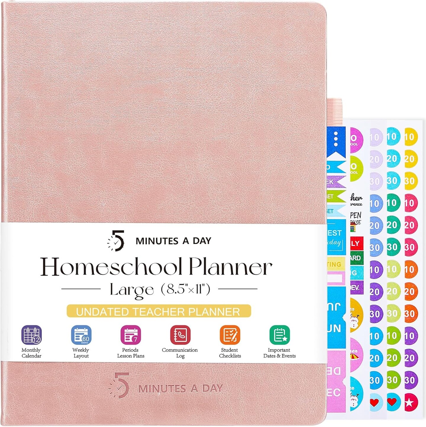 Homeschool Undated Teacher Planner - 8.5 * 11” - Rose Gold | Michaels