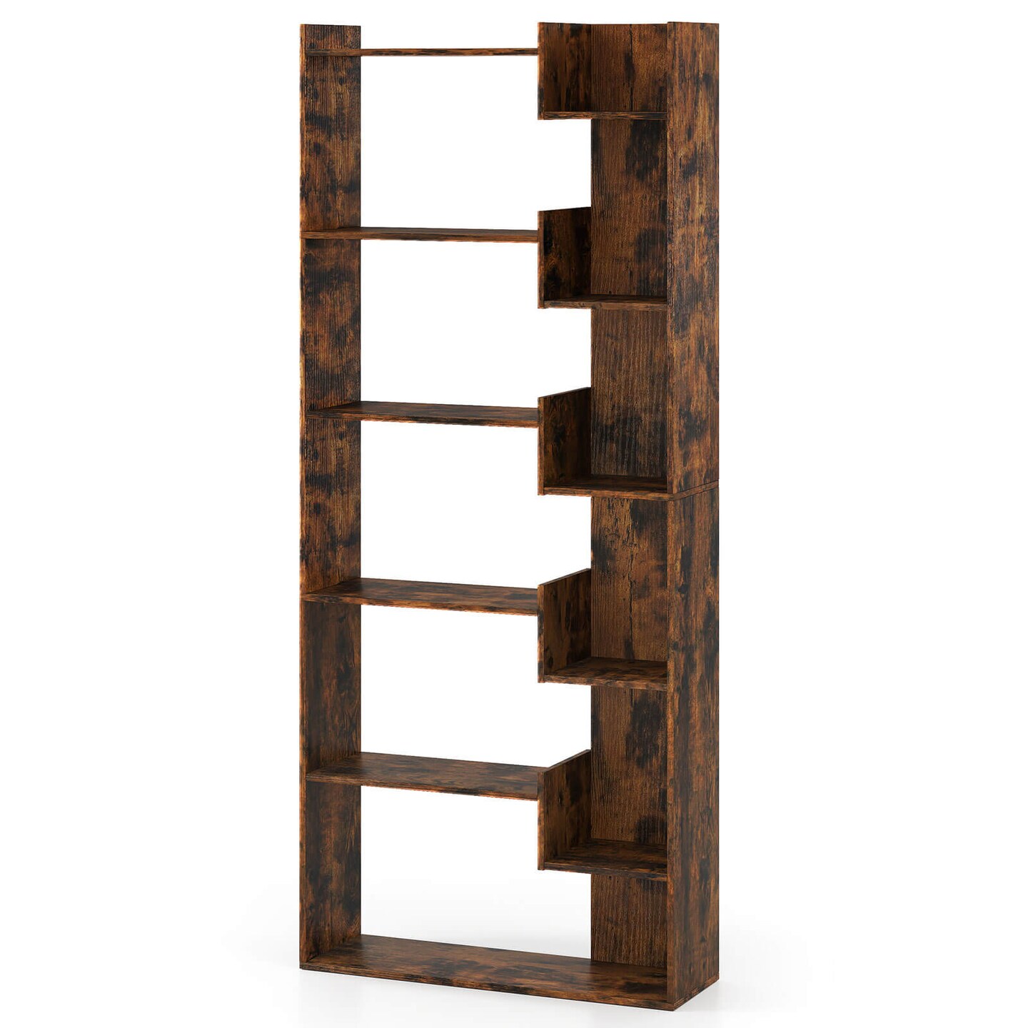 Costway 1/2 PCS 6-tier Bookshelf Tall Display Shelf with 11 Open ...
