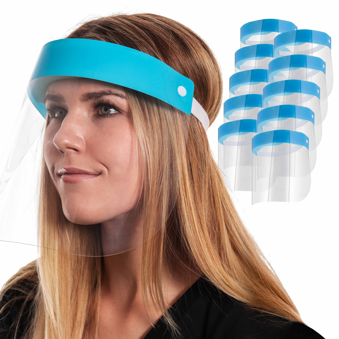 Face Shields (Pack of 10) - Ultra Clear Protective Full Face Shields to ...