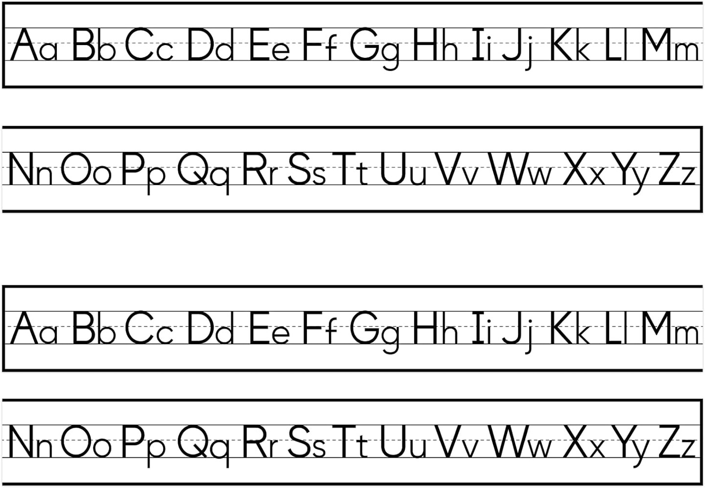 36 Pieces Alphabet Letters Desk Strips Manuscript | Michaels