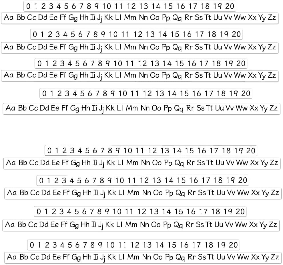 Removable Stickers - Alphabet Letters Desk Strips & Numbers Desk Strips ...
