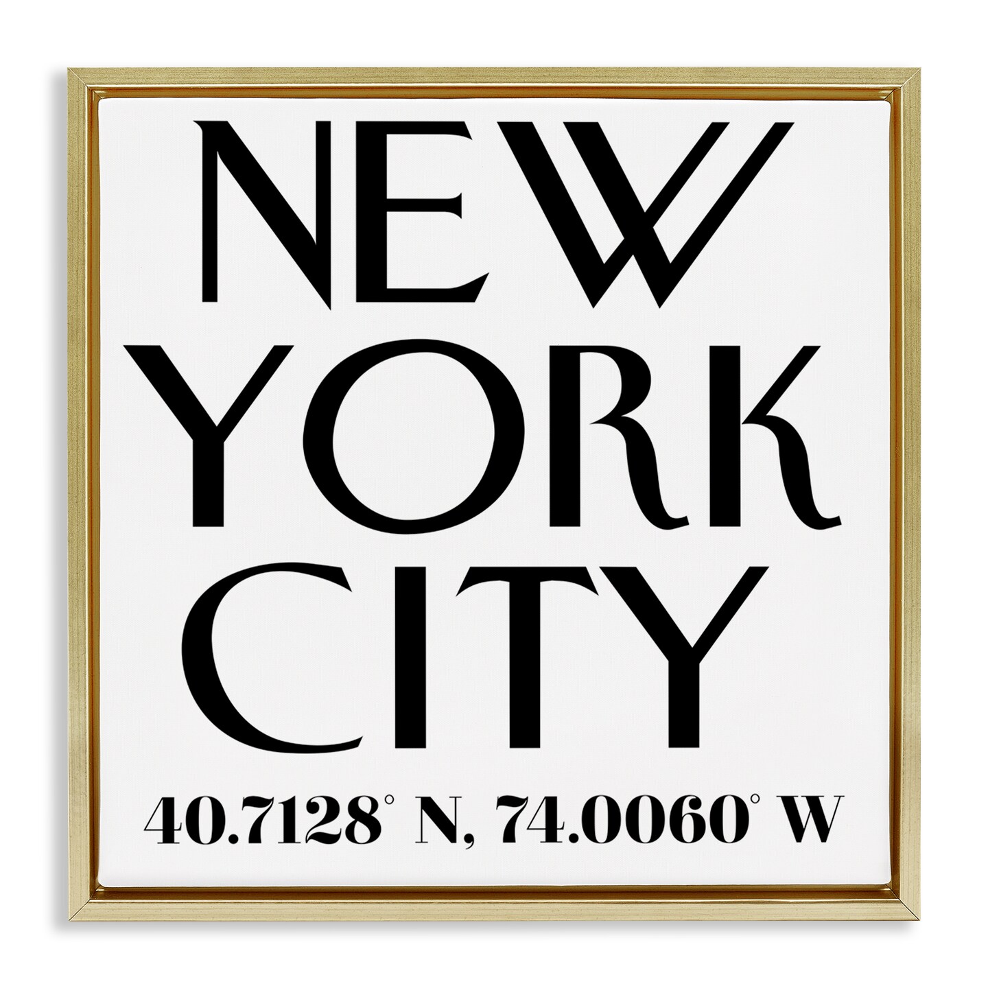 Stupell Industries Urban NYC Coordinates Floating Frame, design by ...