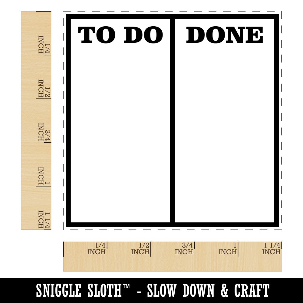 To Do Done List Note Box Square Rubber Stamp for Stamping Crafting ...