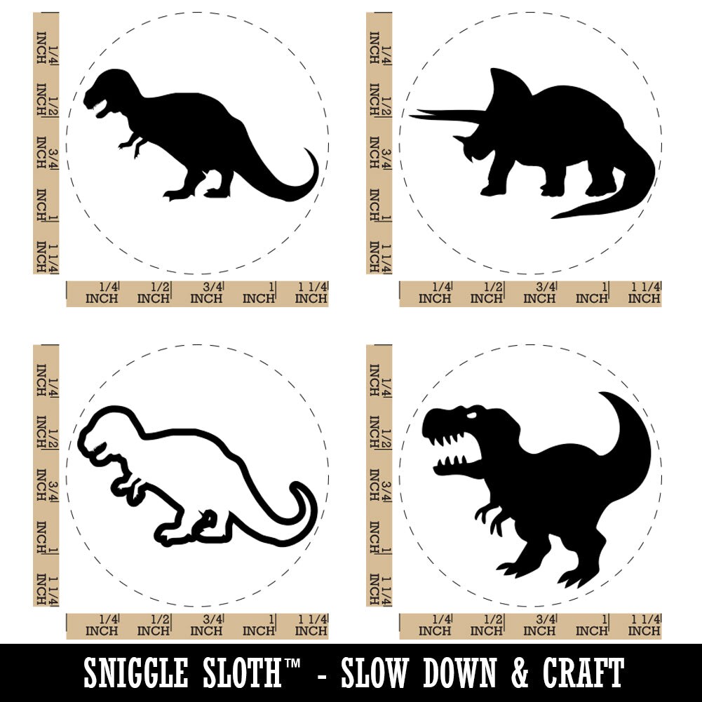 Tyrannosaurus Rex T-Rex Predator Prey Rubber Stamp Set for Stamping ...