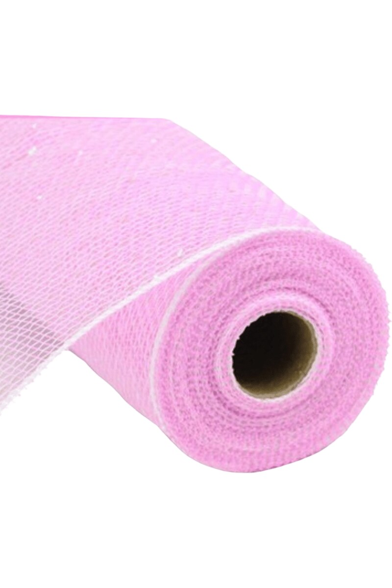 10.5" Poly Mesh Roll Ribbon: Iridescent Pastel Pink Foil | Michaels