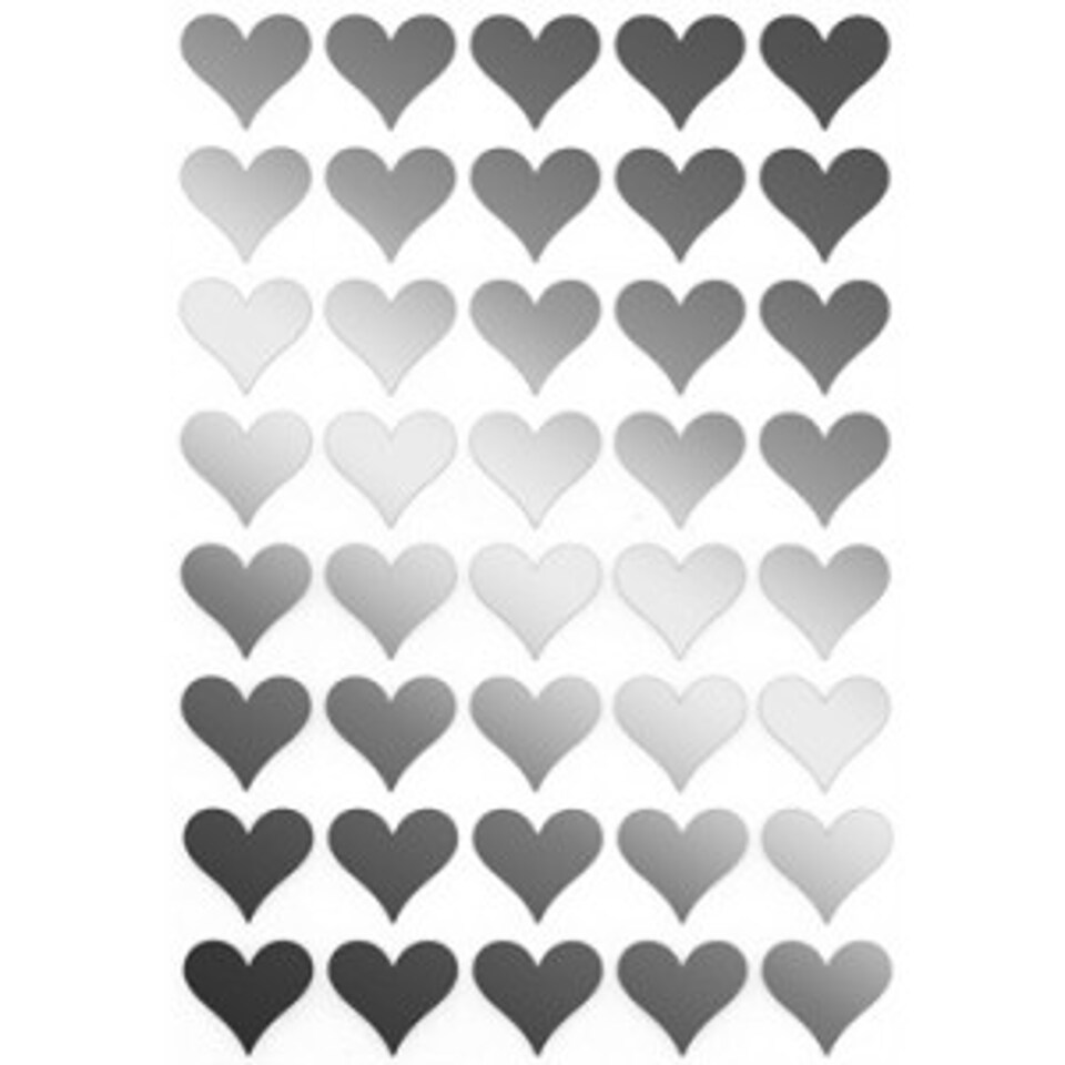 Silver Heart Stickers – Metallic Heart Stickers for Kids Crafts ...