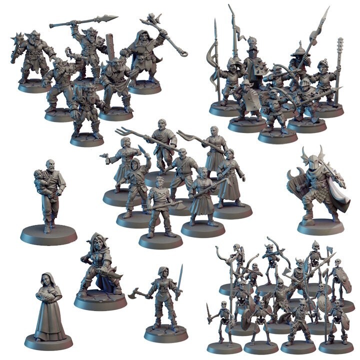 40pc DnD Starter Set, Dungeon Master, Dungeons and Dragons, Skeletons ...