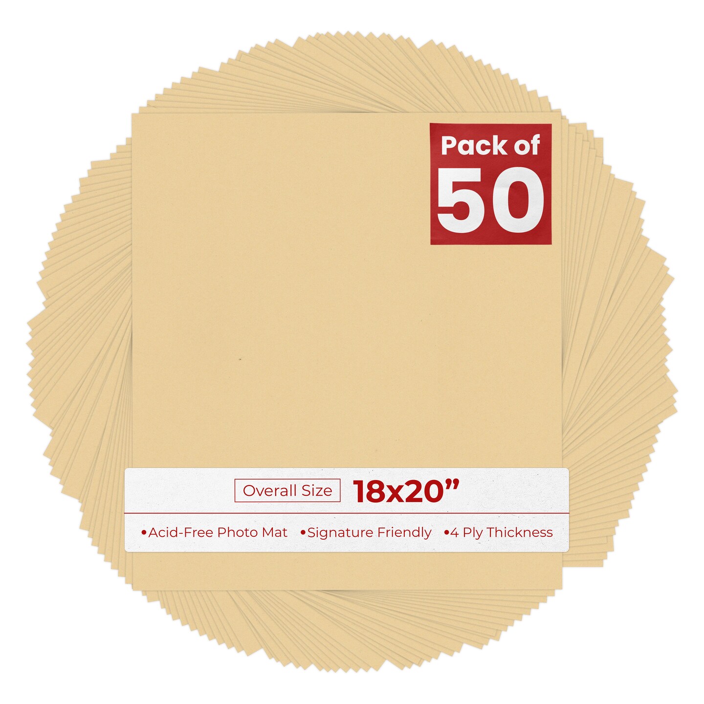 Beige 18x20 Uncut Mat Board - Blank Sheets, No Opening, Color: Brown ...