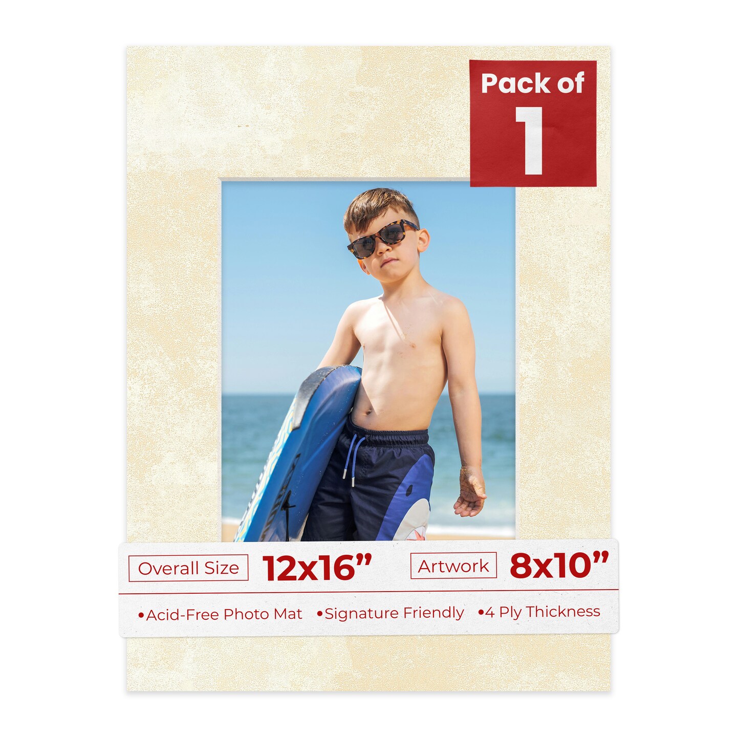 Earthen Off White Mat Board for 12x16 Frames - Fits 8x10 Photos, Color ...