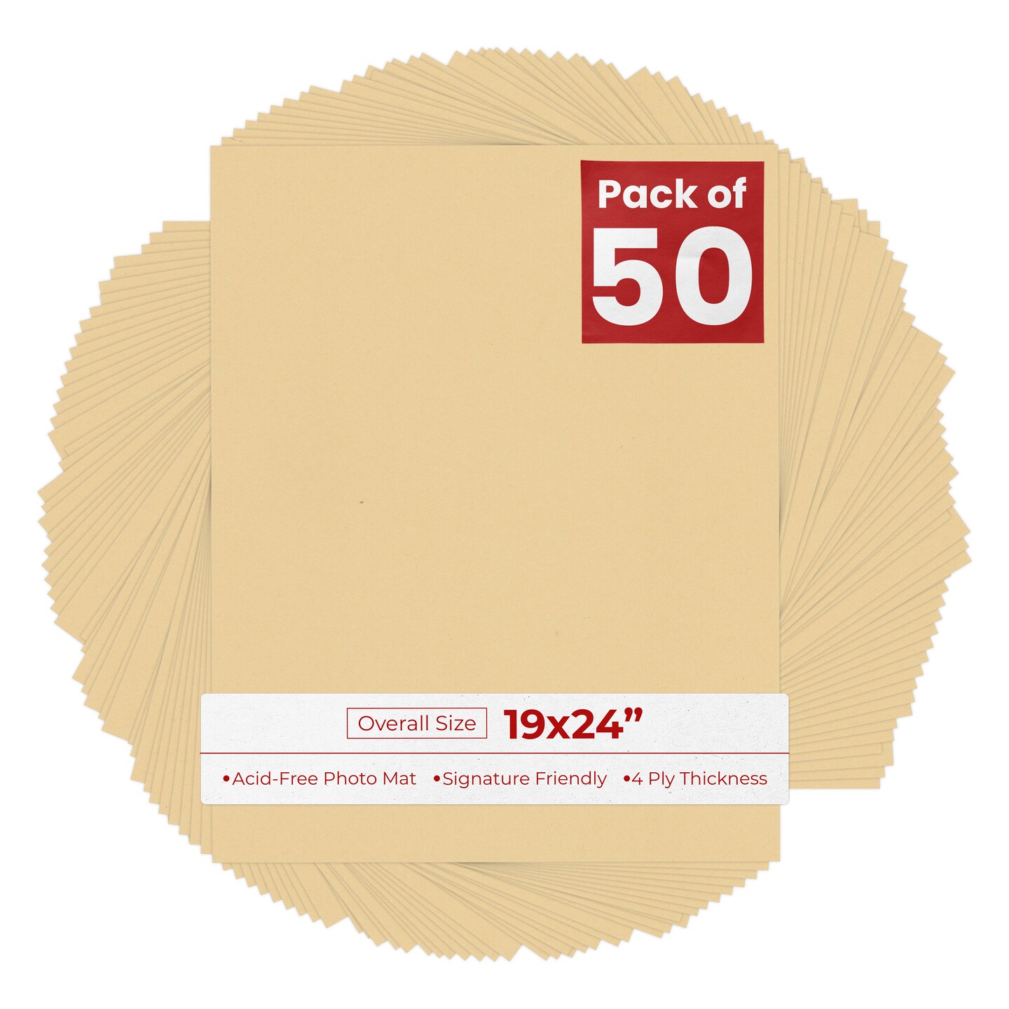 Beige 19x24 Uncut Mat Board - Blank Sheets, No Opening, Color: Brown ...