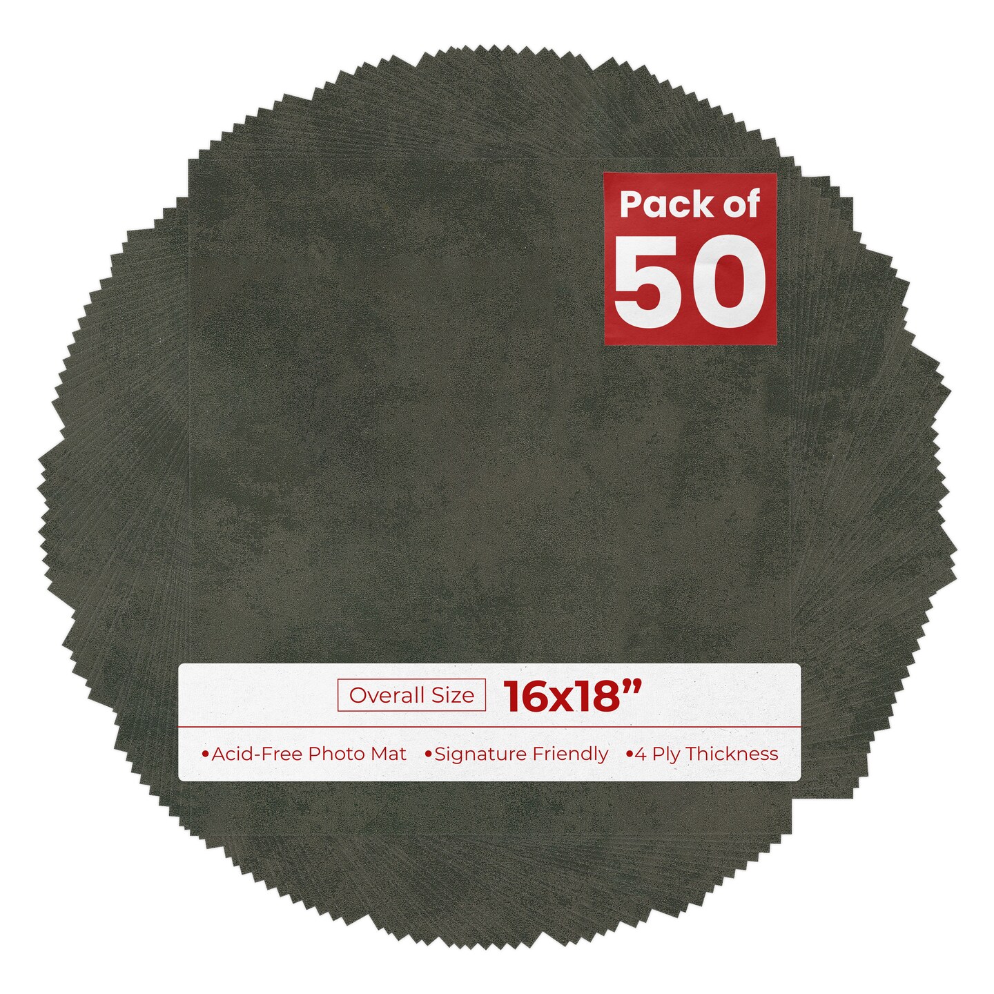 Earthen Gray 16x18 Uncut Mat Board - Blank Sheets, No Opening, Color ...