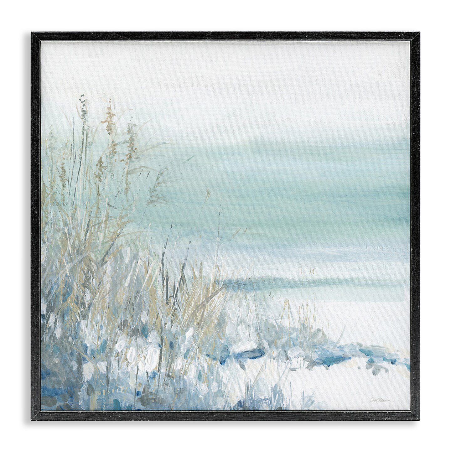Stupell Industries Faded Coastal Beach Edge Framed Giclee By Carol ...