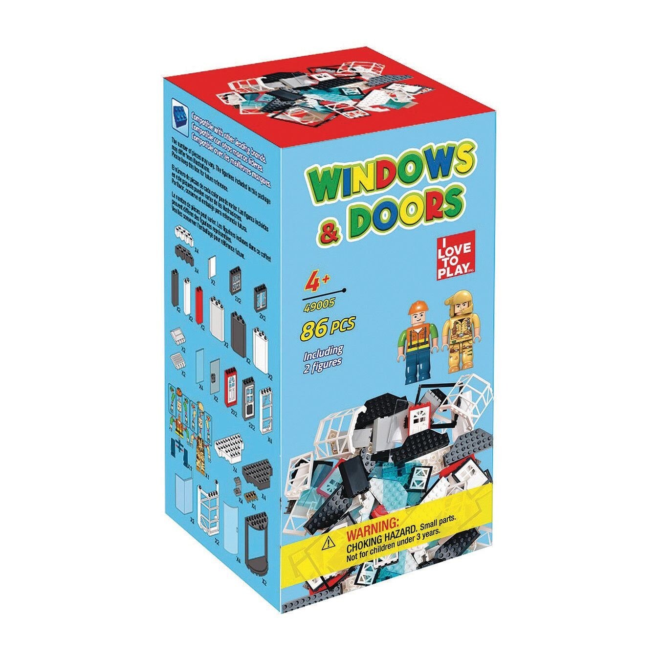 I Love to Play™ Building Blocks Doors and Windows Set (Set of 86 ...