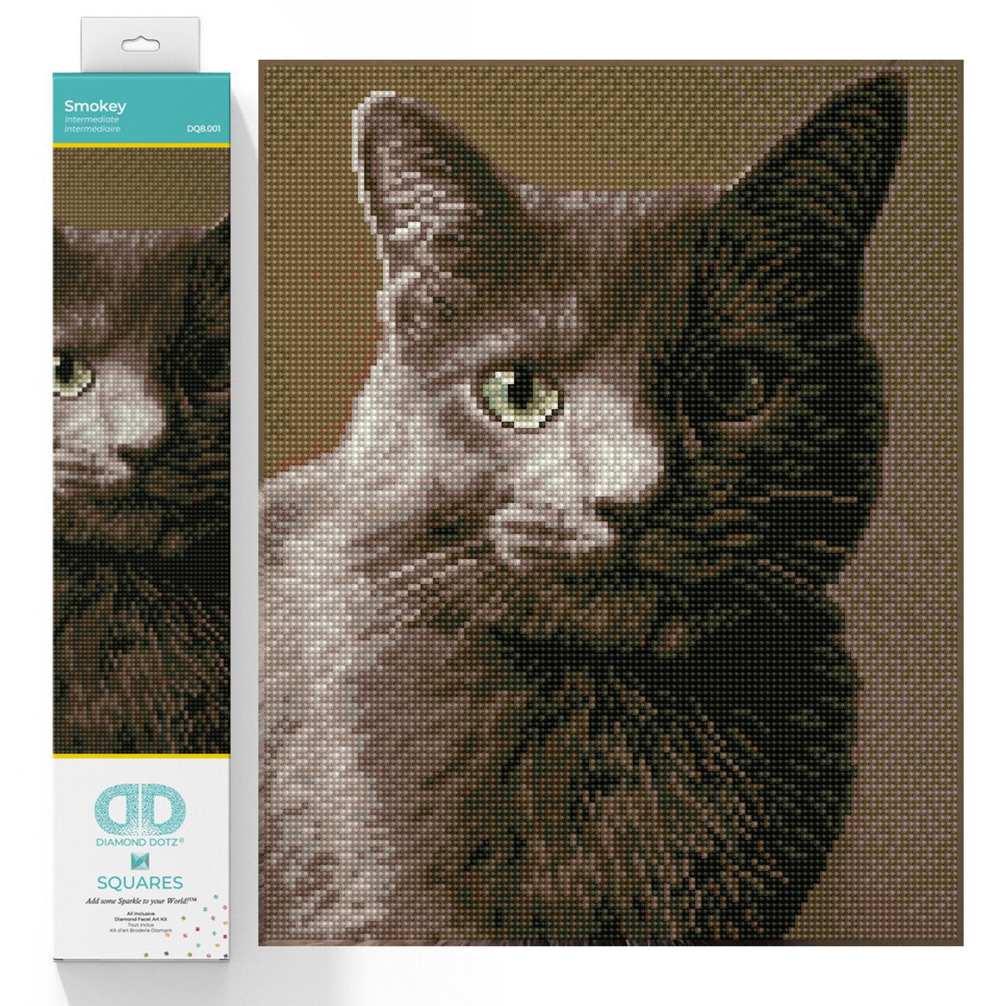 Diamond Dotz Smokey Cat Diamond Painting Kits for Adults - Diamond Art ...