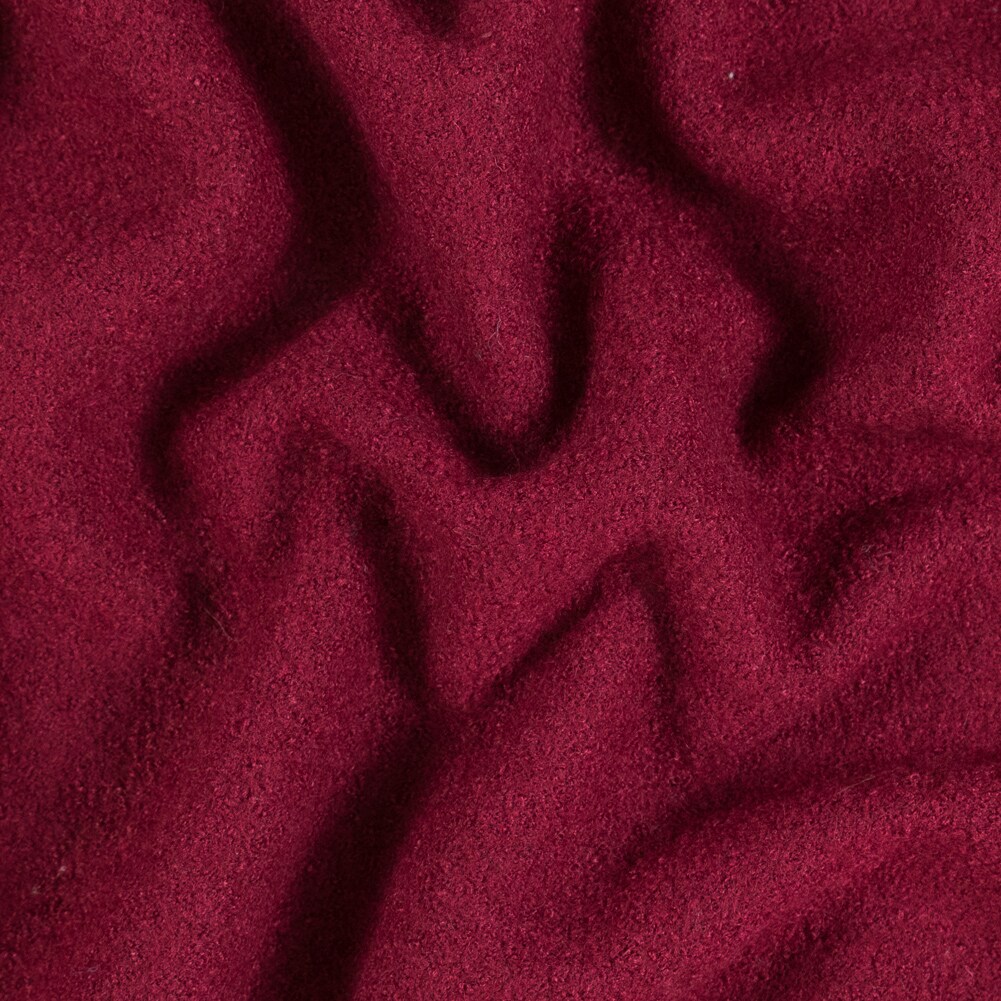 1 Yard Rumba Red Boiled Wool Coating Fabric Solid Warm Winter Textile ...