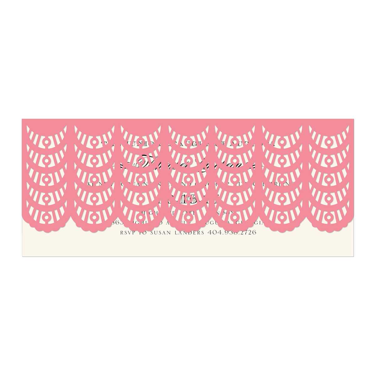 Coral Diecut Eyelet Wrap Invitation | Michaels