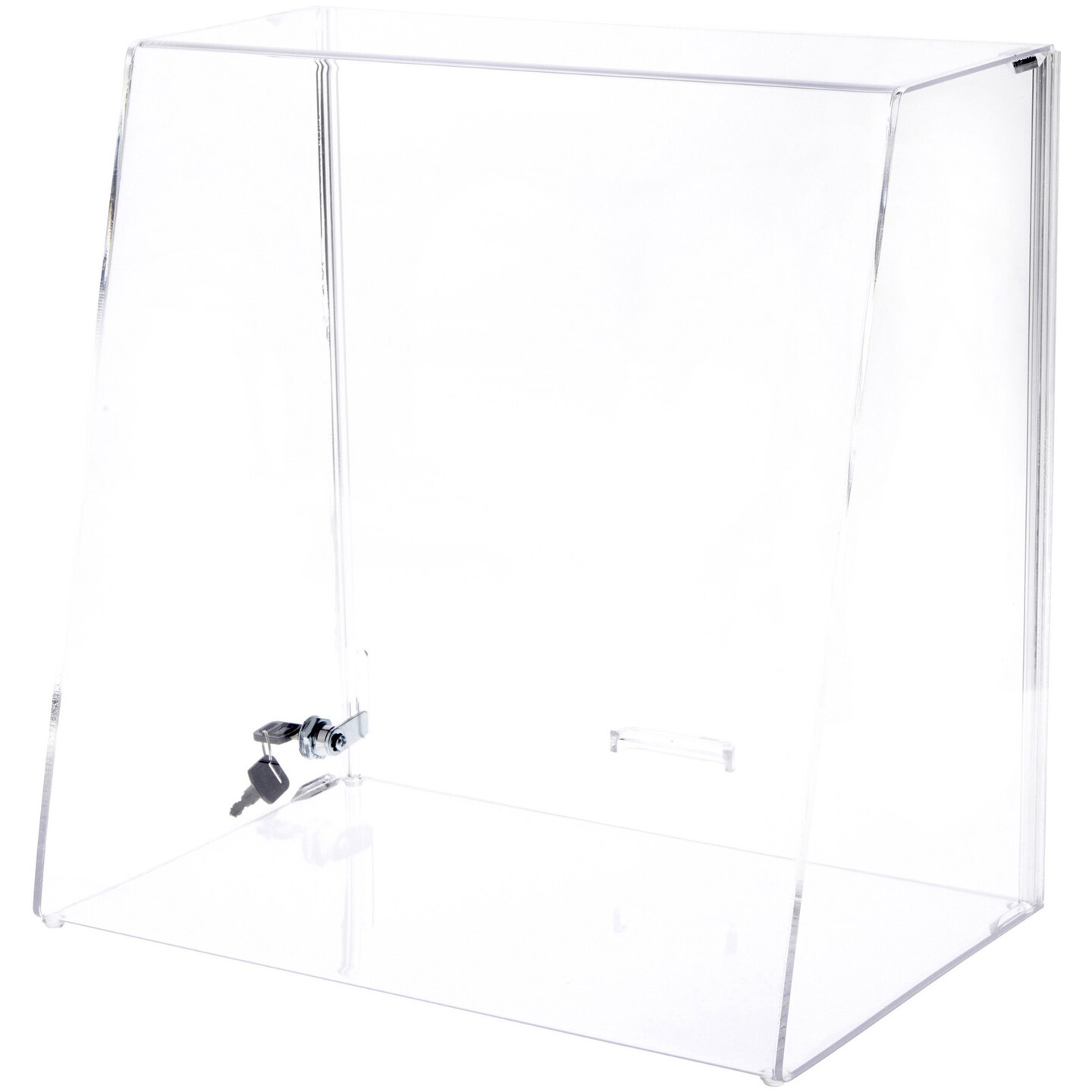 Plymor Clear Acrylic Locking Display Case with Slanted Front and ...