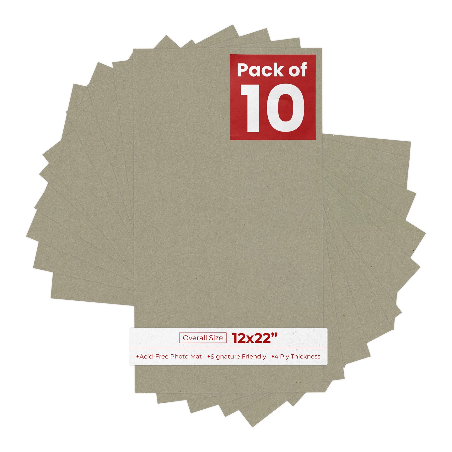 Umber Green 12x22 Uncut Mat Board - Blank Sheets, No Opening, Color ...