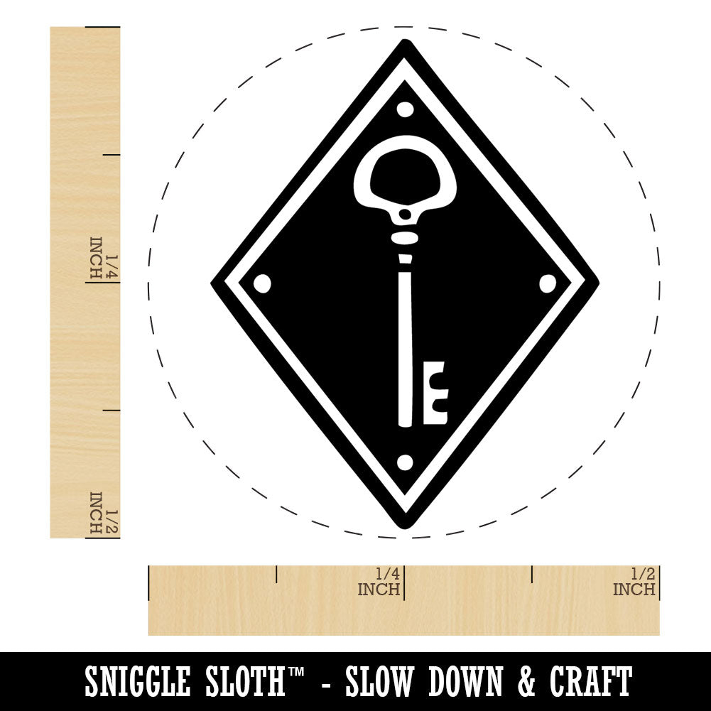 Elegant Antique Vintage Key In Diamond Rubber Stamp for Stamping ...
