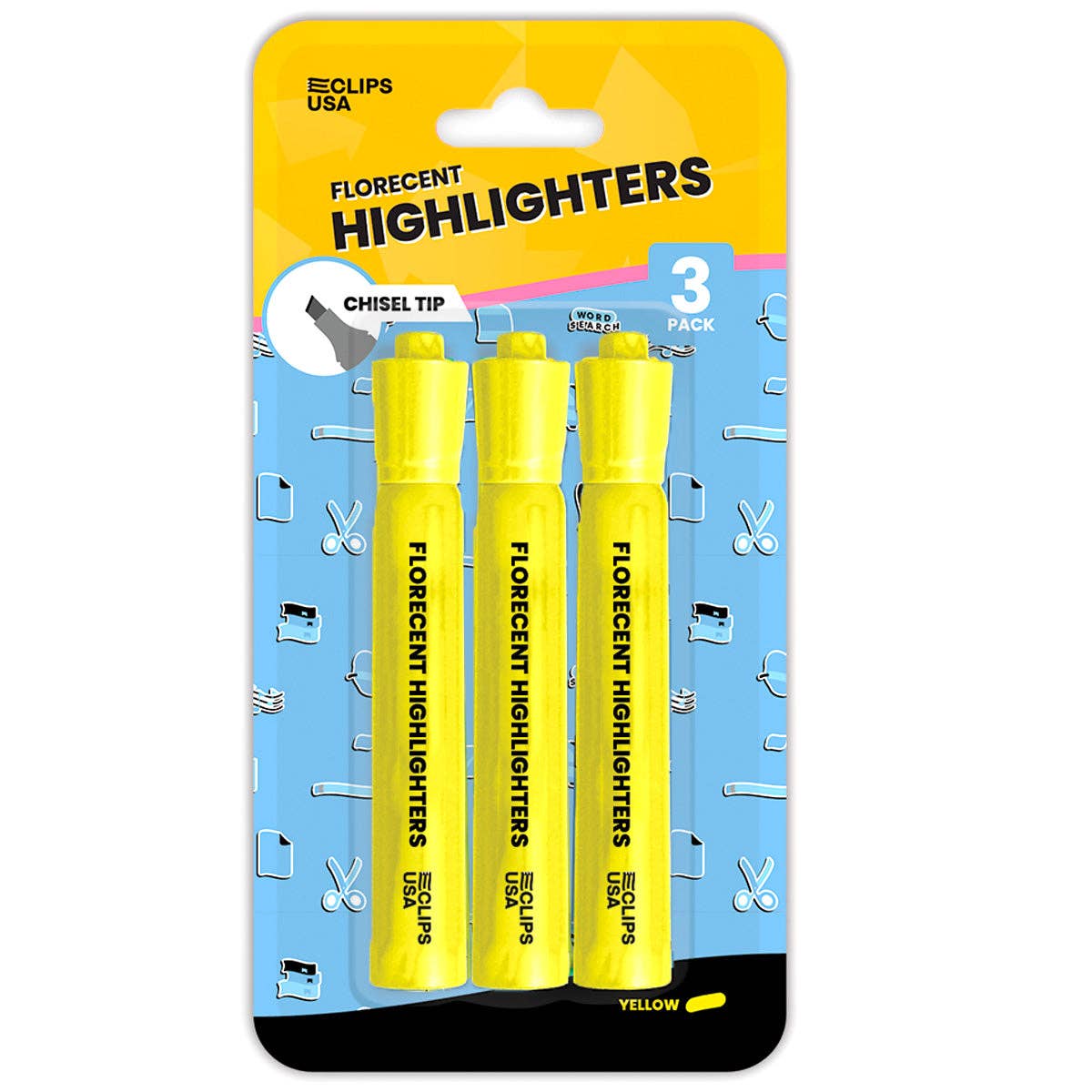 Yellow Chisel Tip Highlighters – 3 Pack – 36 Sets | Michaels