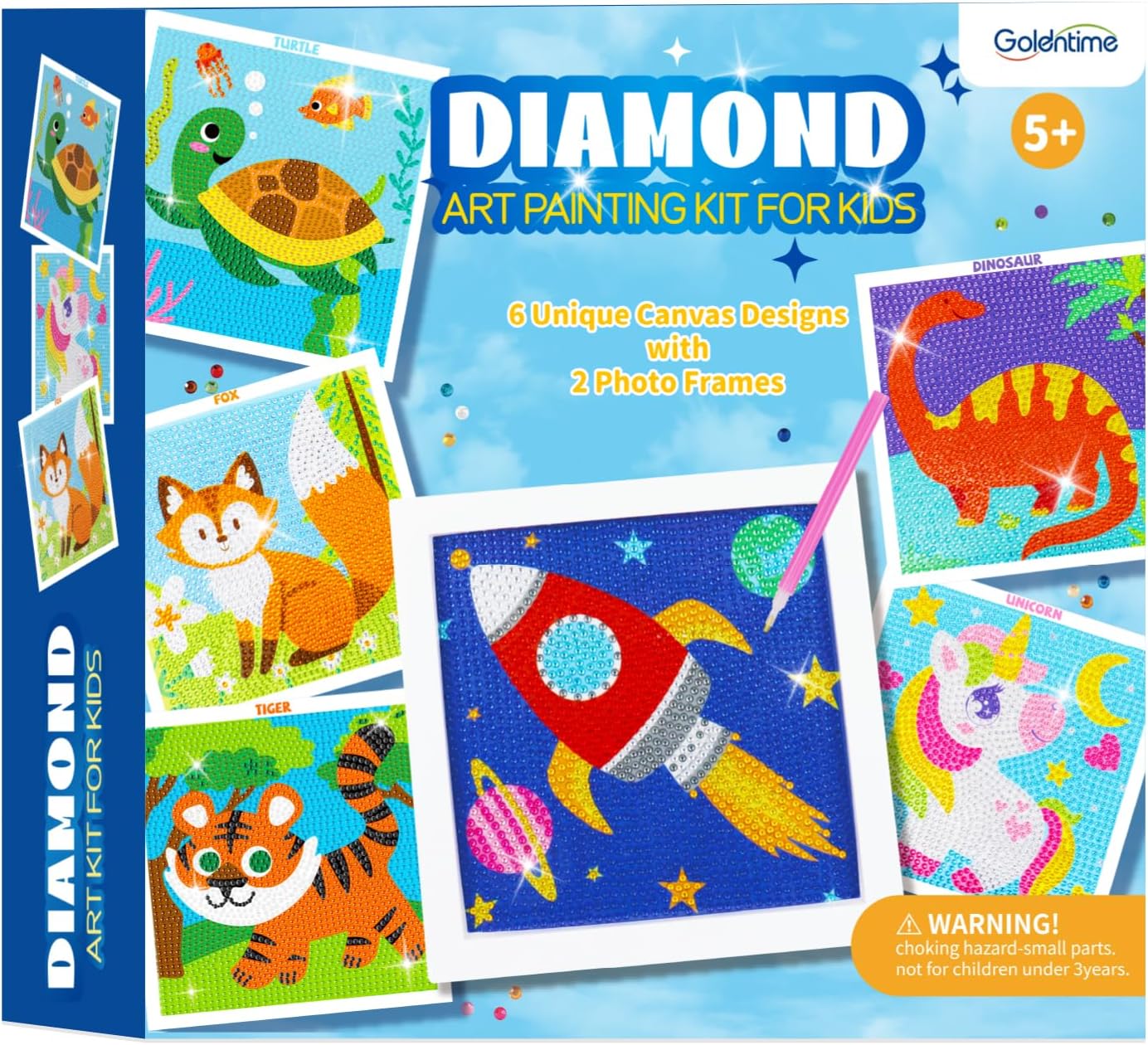 Diamond Art Kits for Kids Beginners - Gem Art Painting Kits with 6 ...