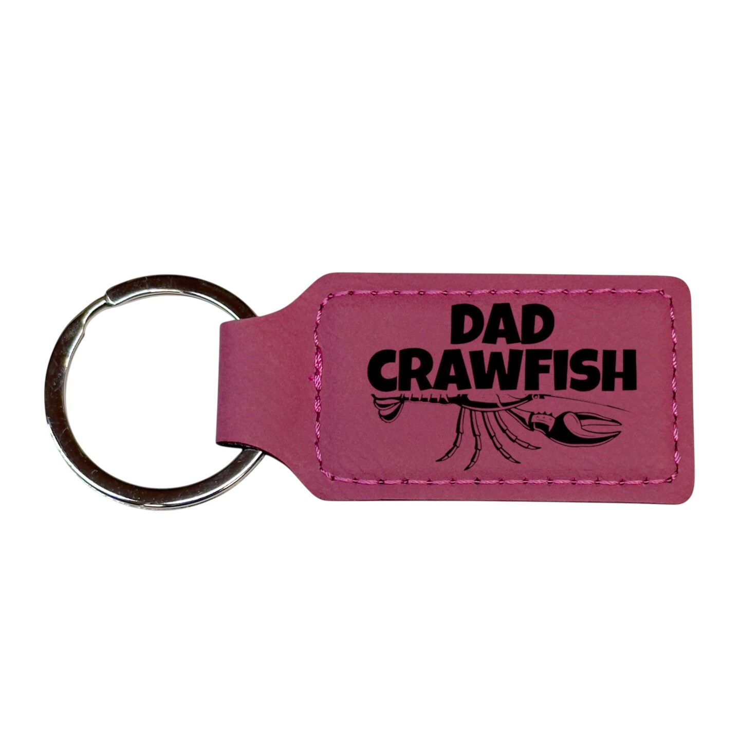 Keychain - Rectangle - Dad Crawfish - Leather | Michaels
