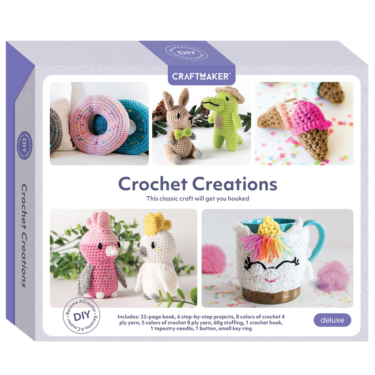 Craft Maker: Crochet Creations Kit - Learn to Crochet at Home, Mindful ...