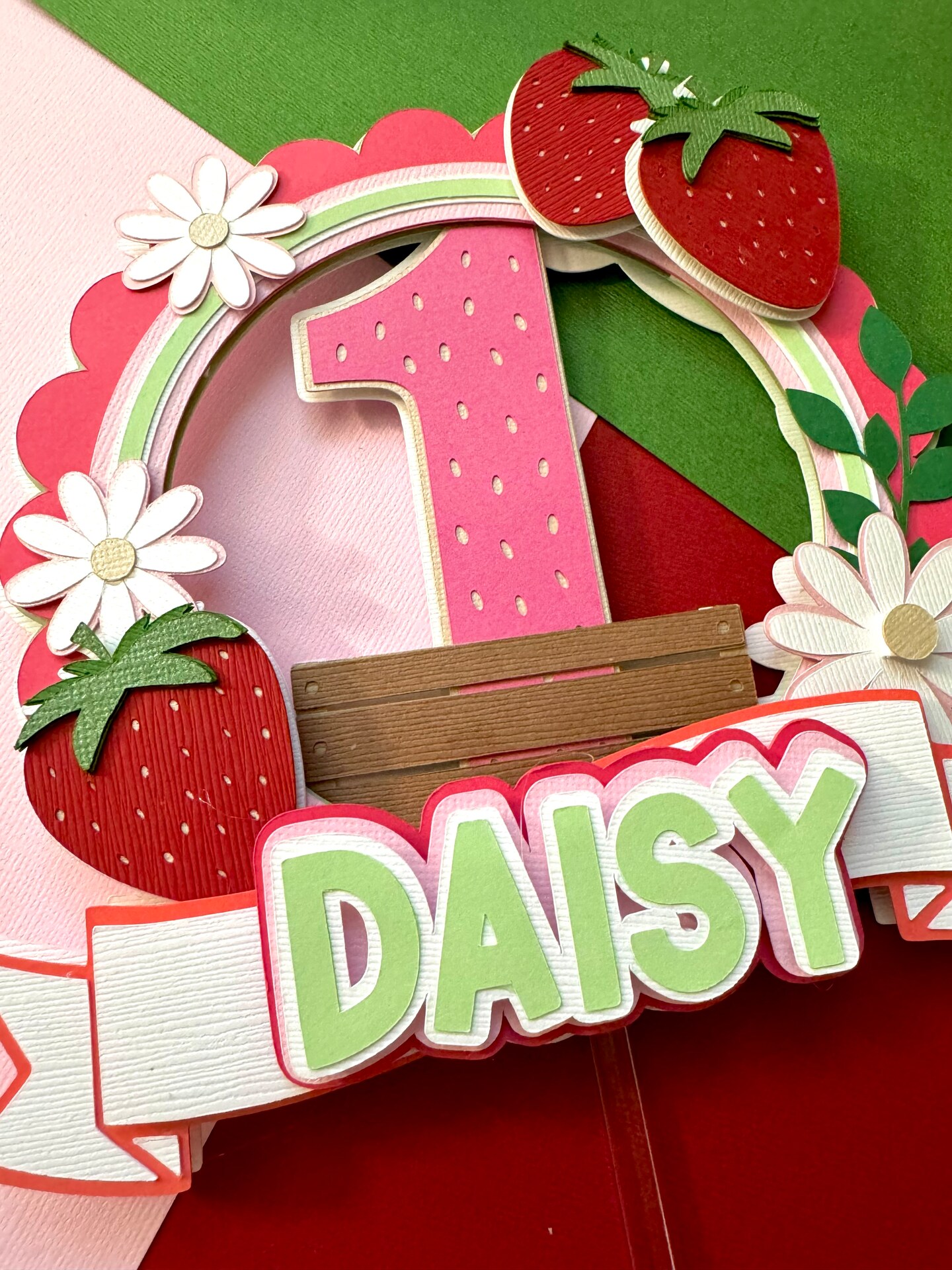 Berry First Birthday Cake Topper, Sweet One Birthday, Strawberry Cake ...