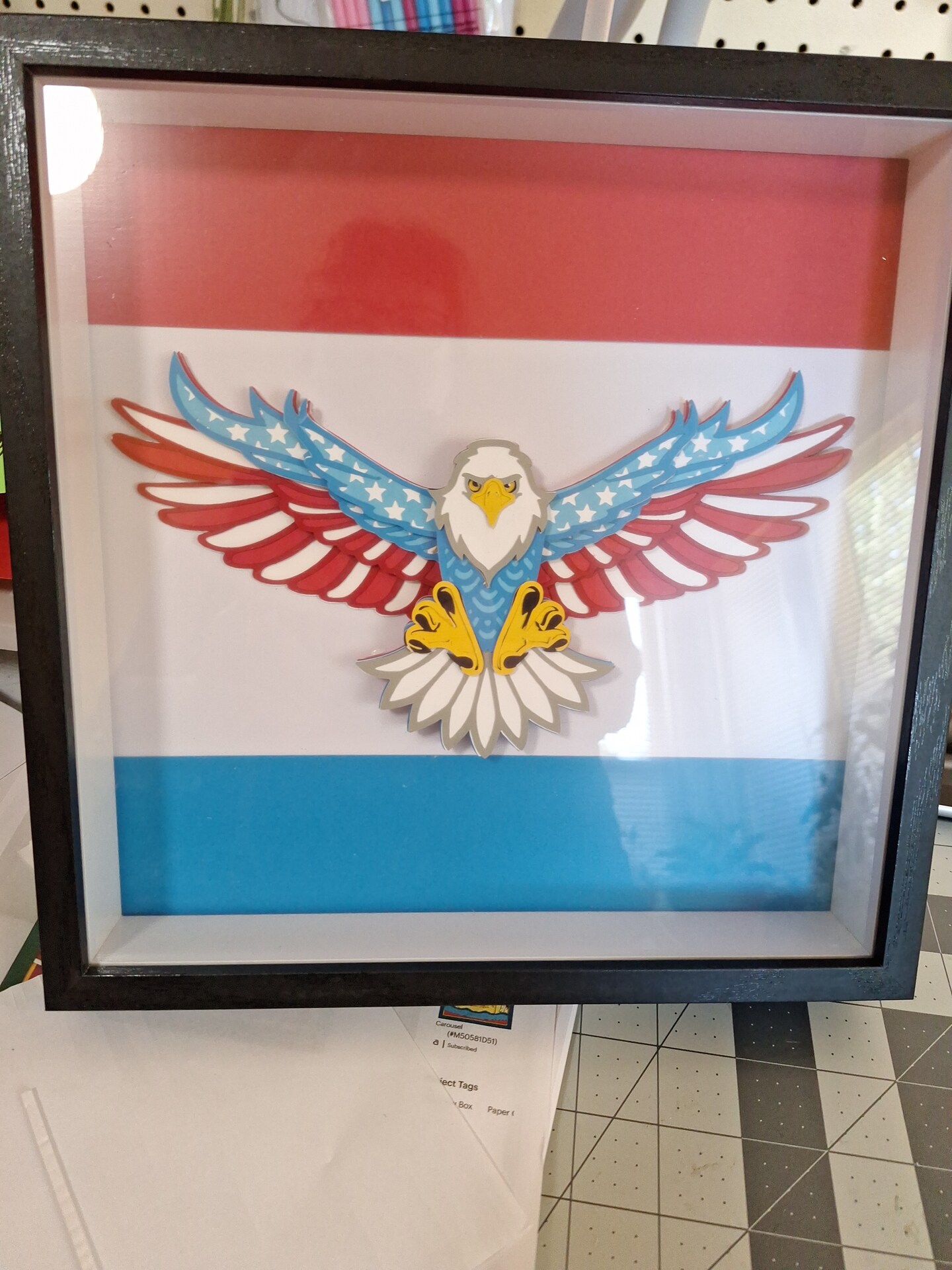 Layered Cardstock Eagle Shadowbox | MakerPlace by Michaels