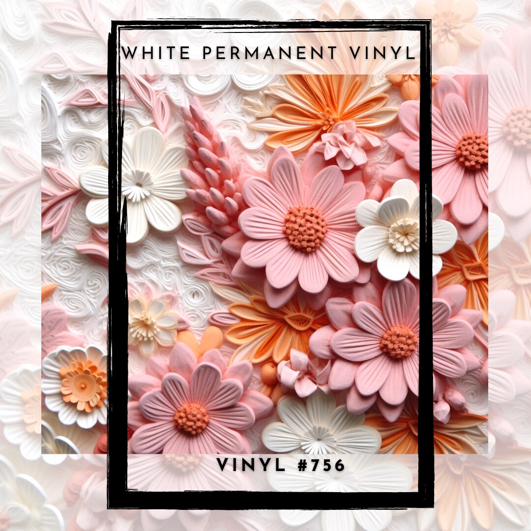 #756 3D Flowers 12x12 Pattern Vinyl | Michaels