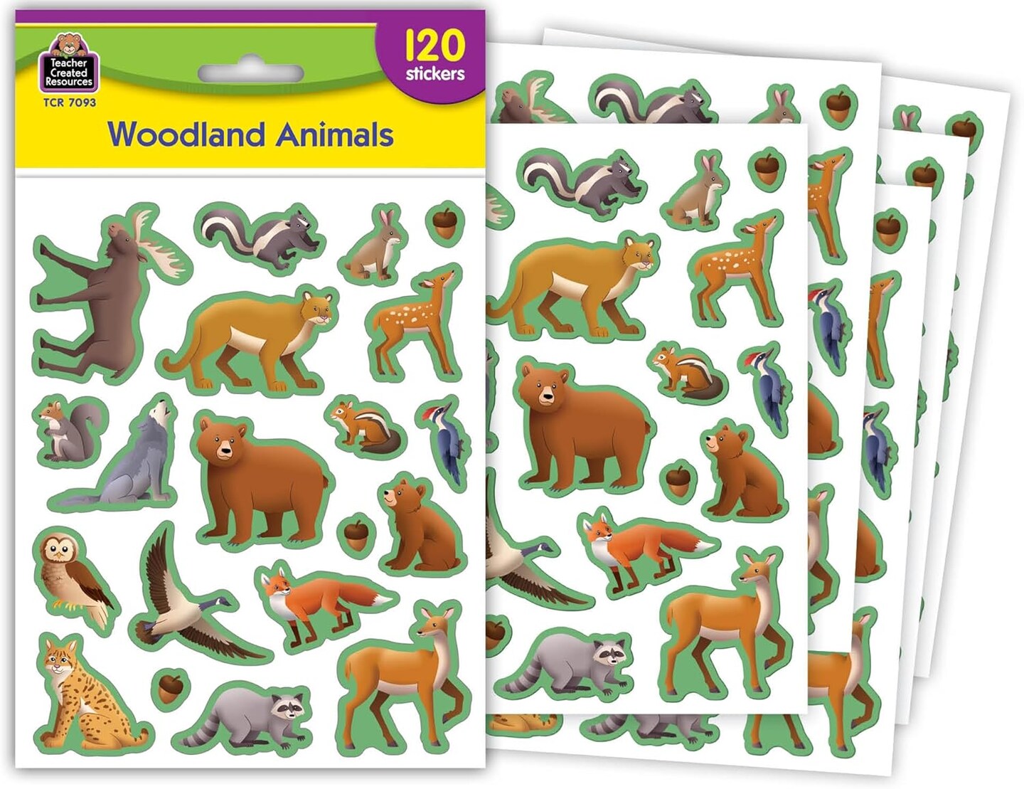Woodland Animals Stickers Set (120PCS) – Forest Theme Decorative ...