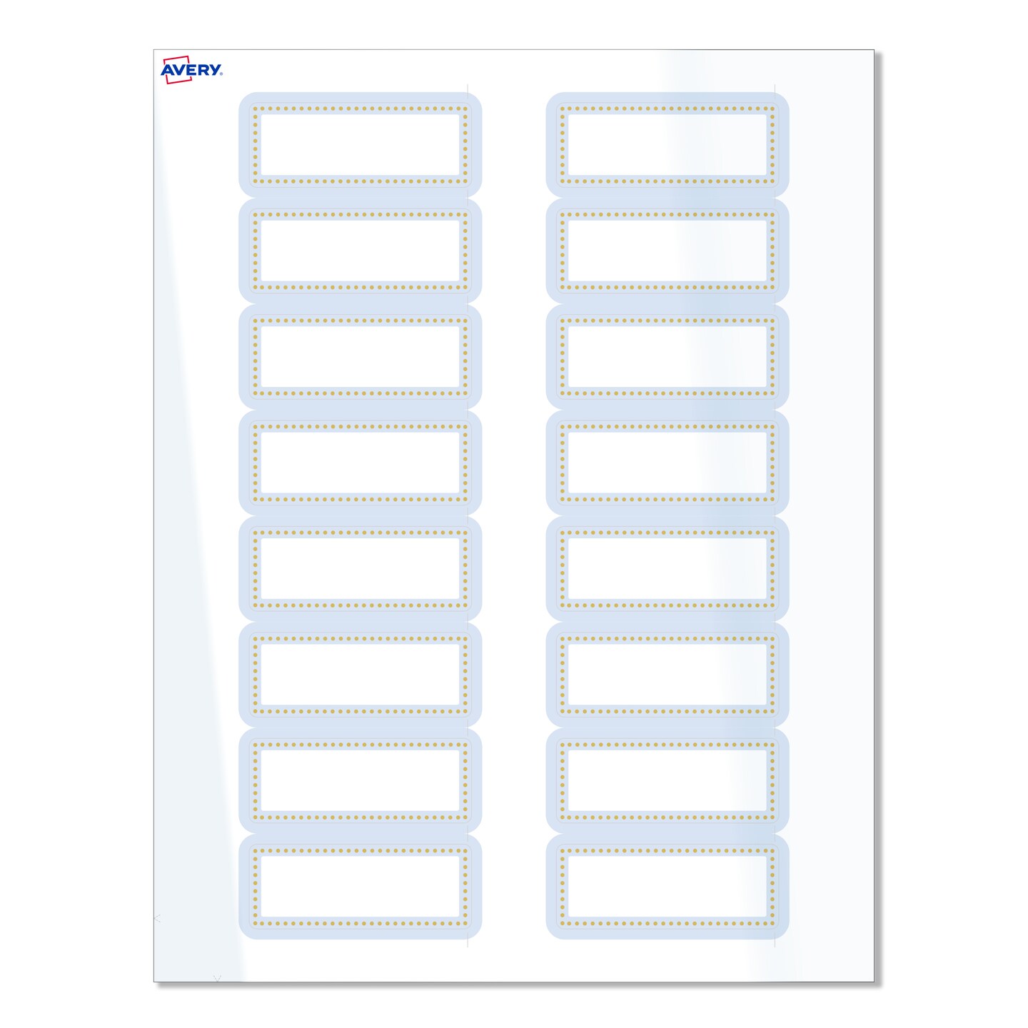 Avery® Printable Rectangle Labels with Sure Feed® Technology, Blue ...