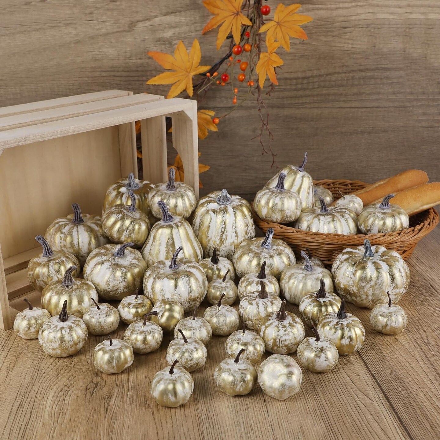 46 Pcs Assorted Size Artificial Pumpkins Fall Decorations | Michaels