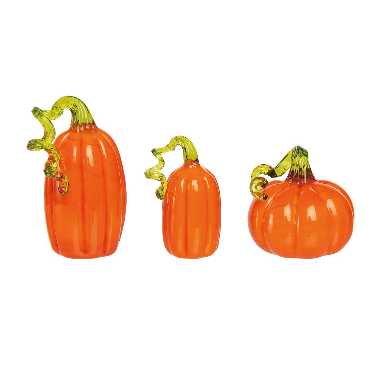 Glass Mini Orange Harvest Pumpkins Set of 3 for Fall Decor | Michaels