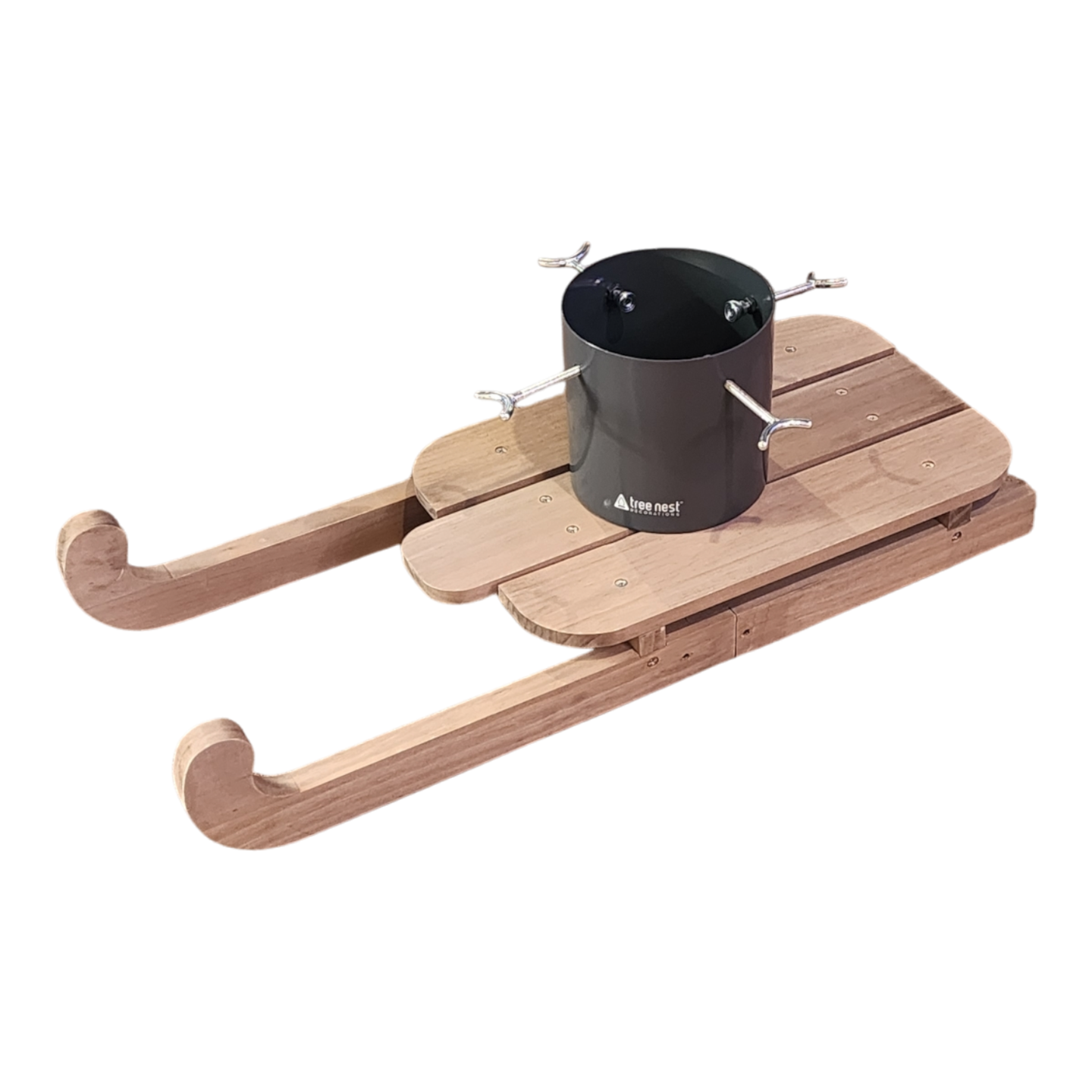 Wooden Runner Sled Tree Stand - Natural | Michaels