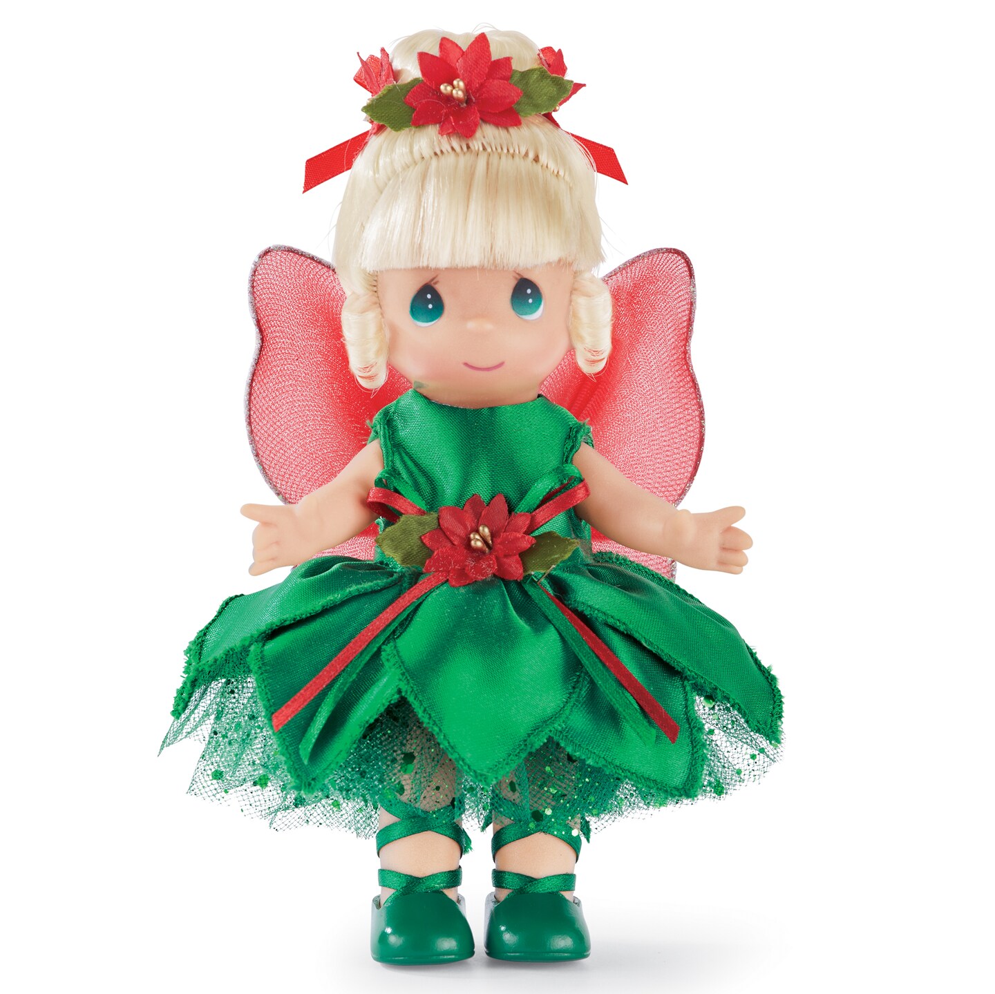 Collections Etc Precious Moments Poinsettia Flower Tinkerbell ...