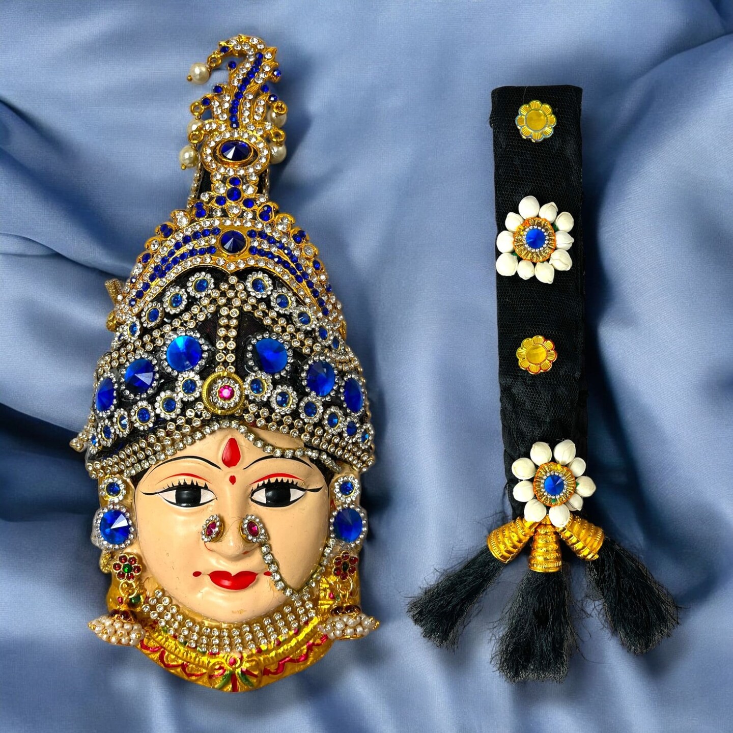 Vara Lakshmi Goddess Face with Hair Set for Varalaxmi Vratam Navaratri ...