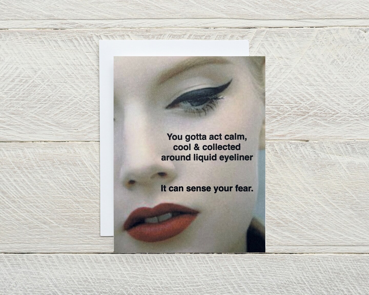 Vintageous Paper Goods: “Calm, cool and collected" ... handmade blank ...