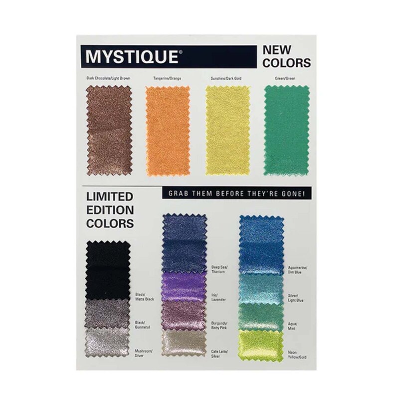 Mystique Foiled Spandex Color Card with Expansion Card, Size: Per Yard ...