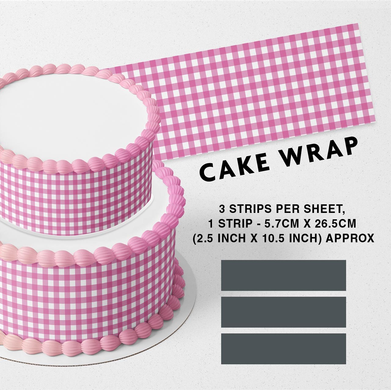 Pink Barbie Princess Strips Edible Icing Printed Cake Wrap Strips ...