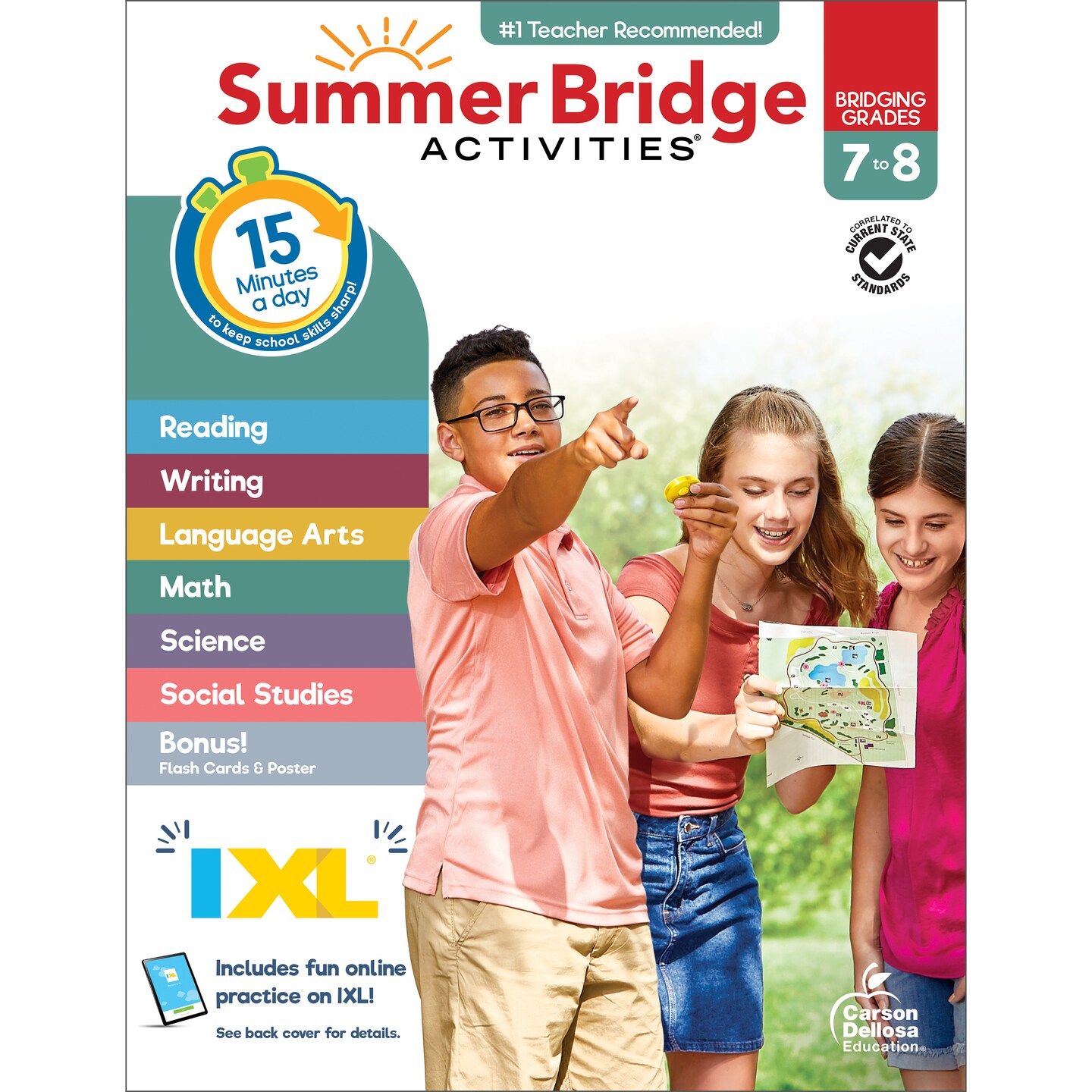Summer Bridge Activities 7th to 8th Grade Workbooks All Subjects ...