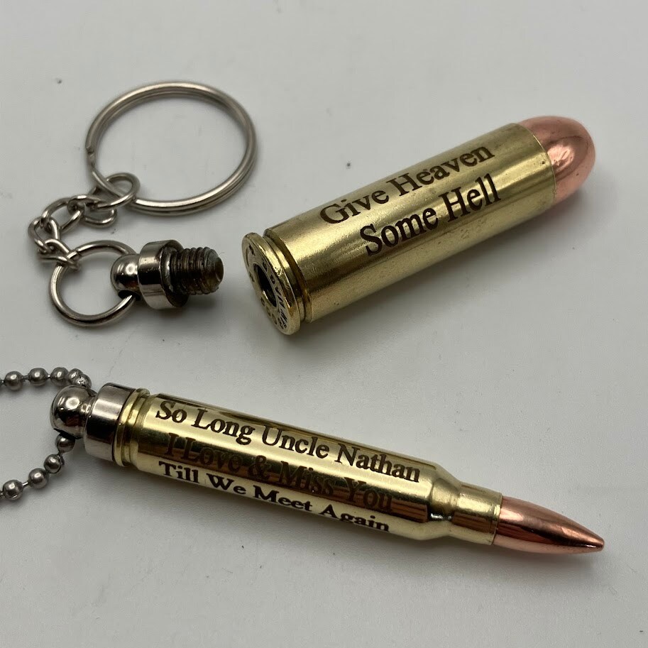 Bullet Cremation Urn Stash Capsule, Many Caliber Options, Bullet ...