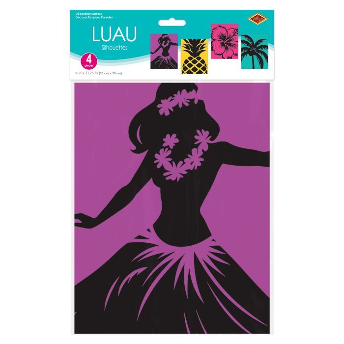 48 Piece Bulk Luau Silhouette Decorations | Michaels