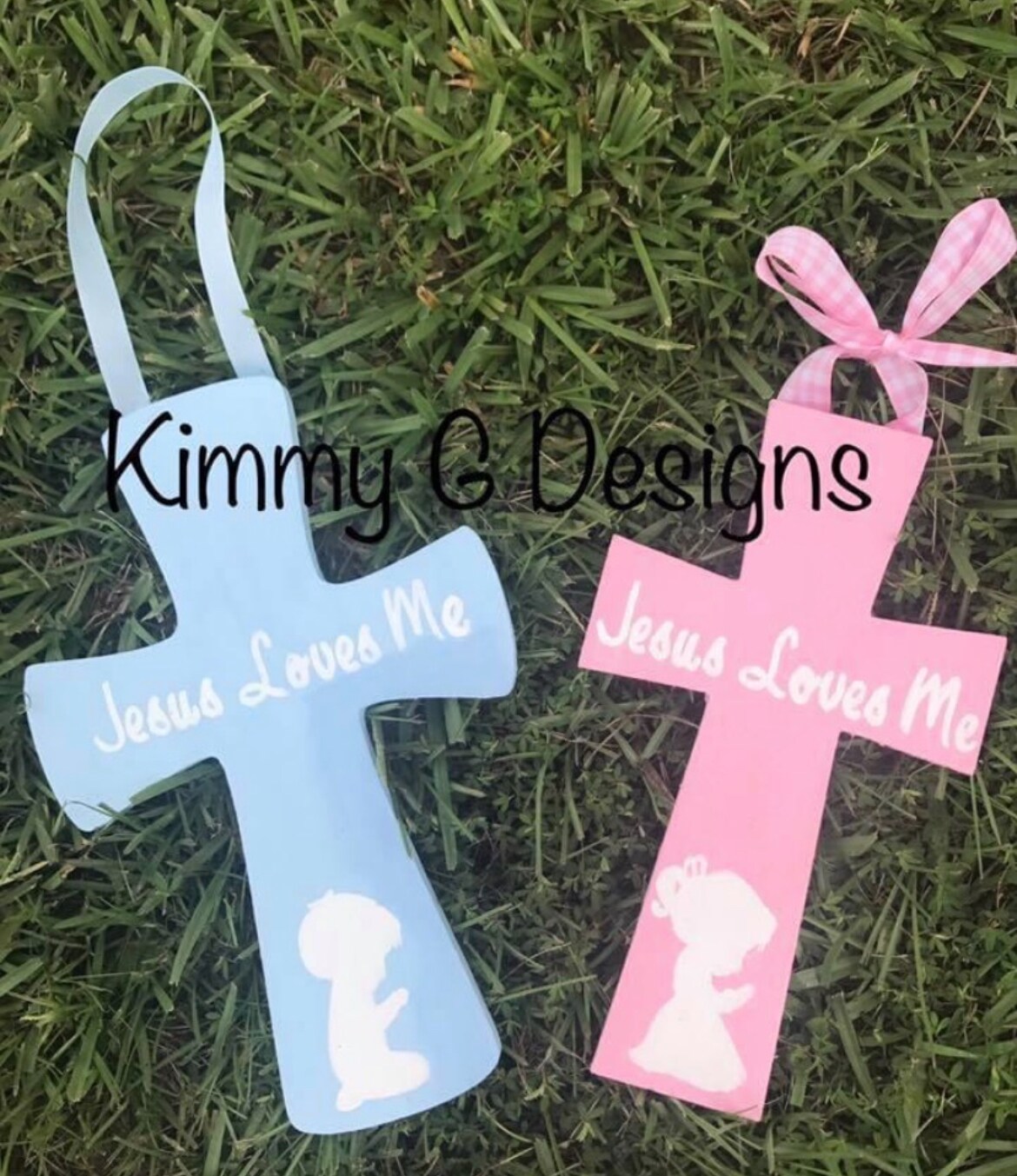 Wooden Baby Cross, Kids Room Religious Decor, Jesus Loves Me Cross ...