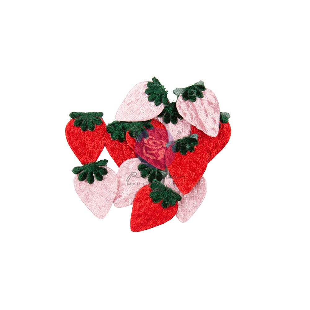 Strawberry Milkshake Collection Velvet Strawberries - 12 pcs | Michaels