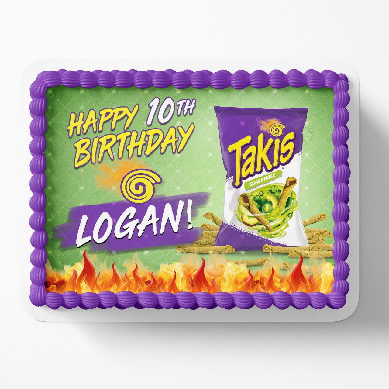Takis Guacamole Edible Cake Image Topper Birthday Cake Sheet ...