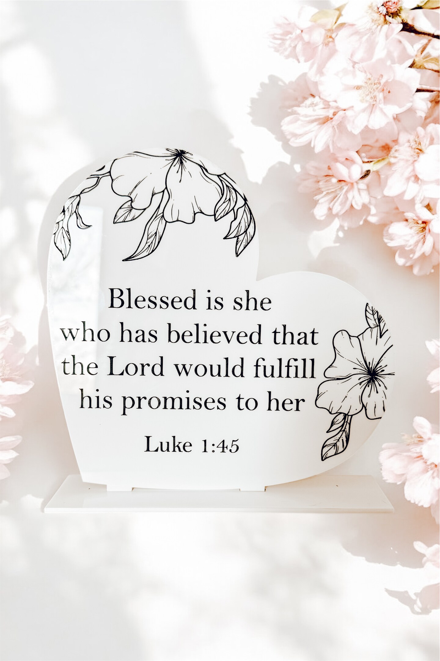 Blessed Is She Acrylic Heart Sign | MakerPlace by Michaels