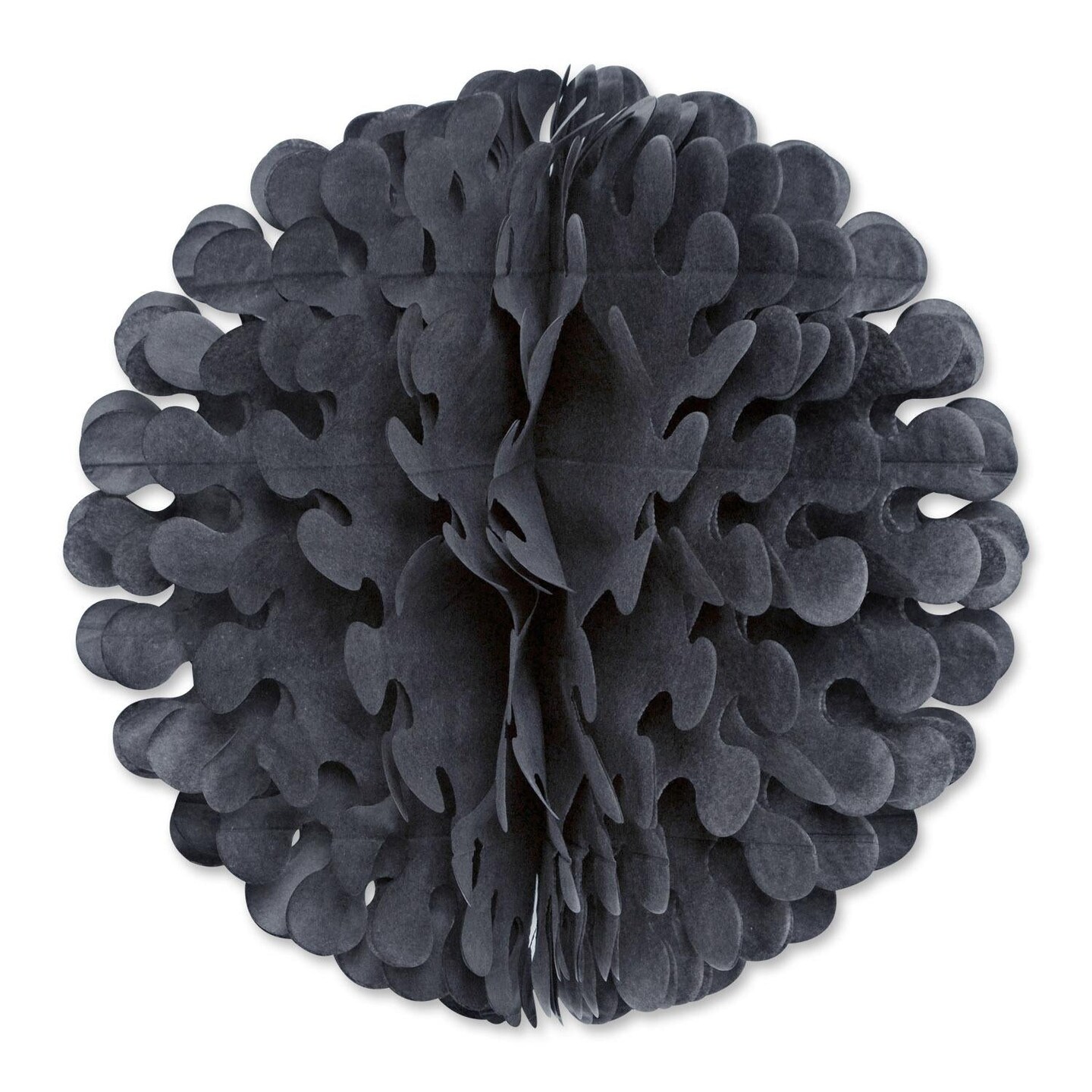 19 Inch- Tissue Flutter Party Ball - black - Bulk/12 Flutter Balls ...