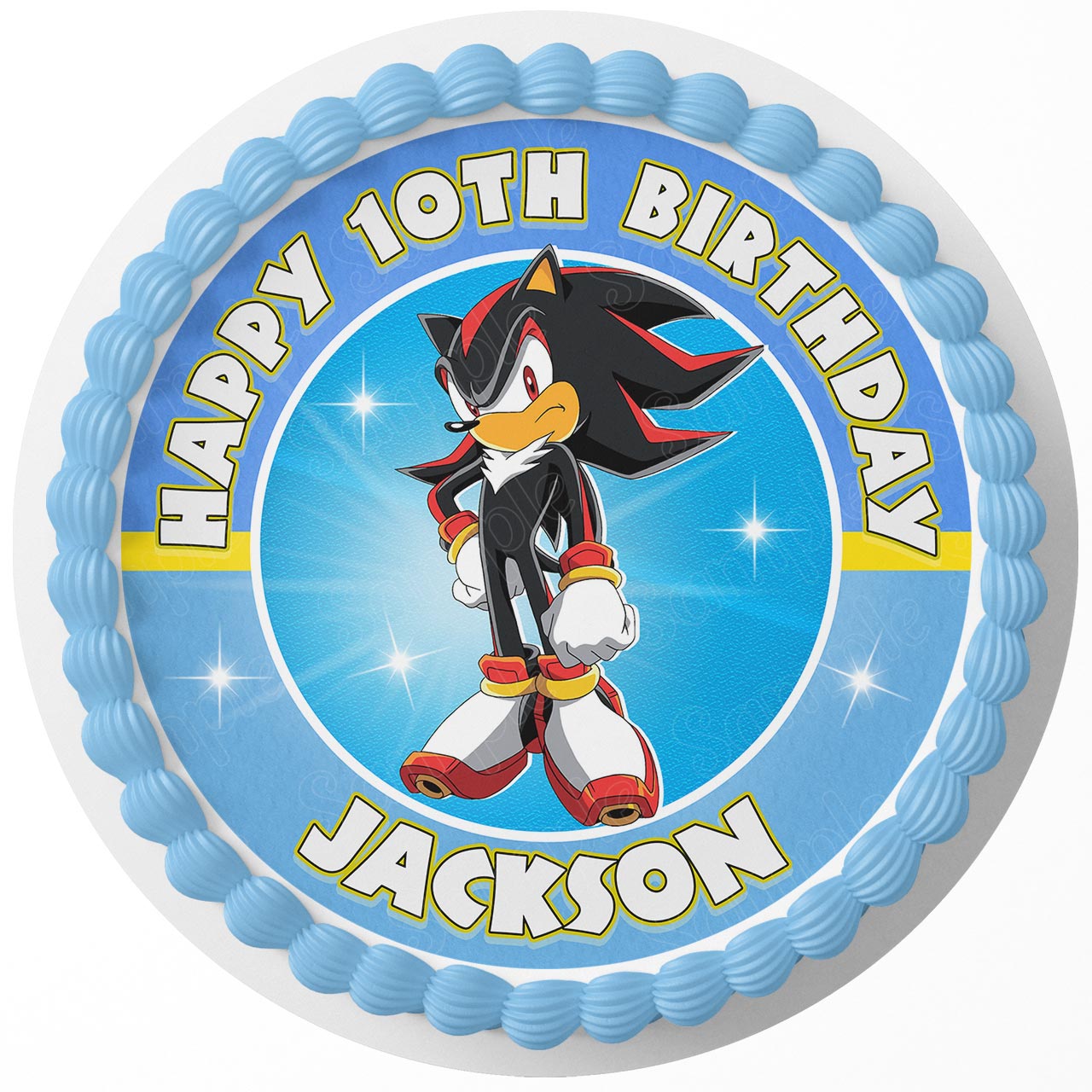 Sonic The Hedgehog Shadow Edible Cake Image Topper Birthday Cake Sheet ...