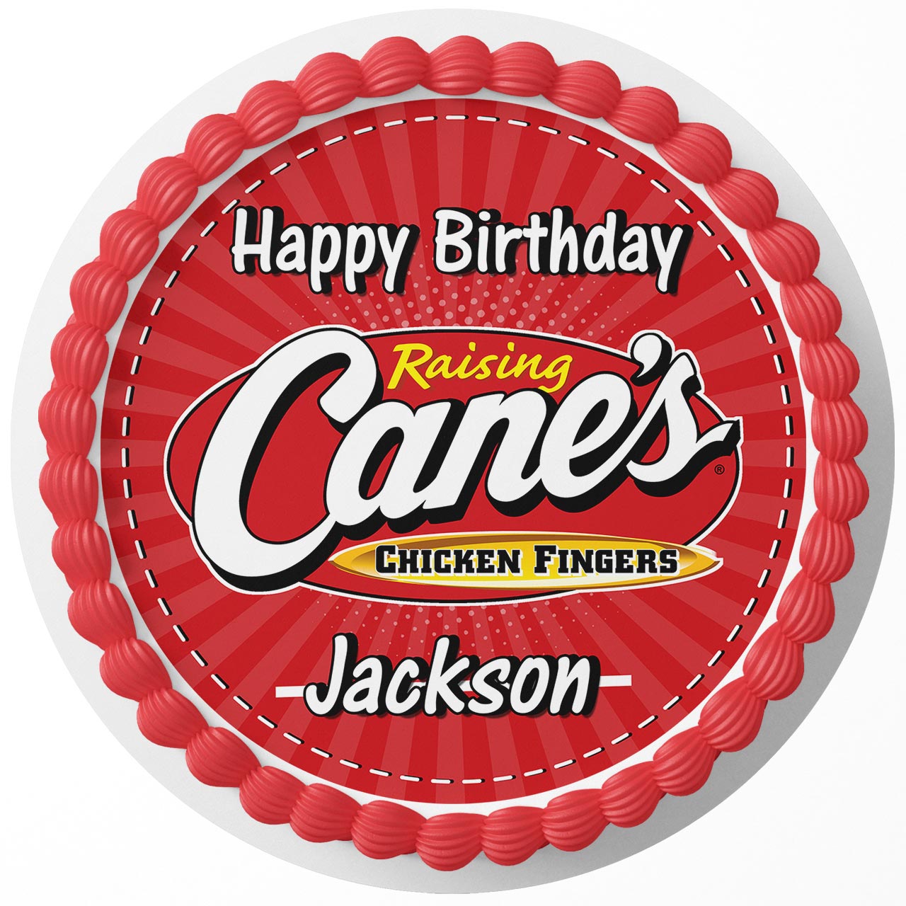 Raising Canes Chicken Fingers Kids Edible Cake Image Topper Birthday ...